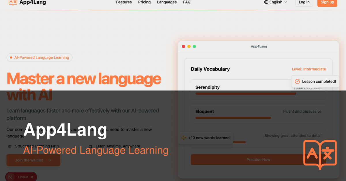 App4Lang - AI-Powered Language Learning